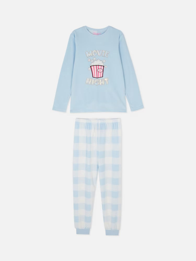 Primark Popcorn fleece pyjama – Welcome baby