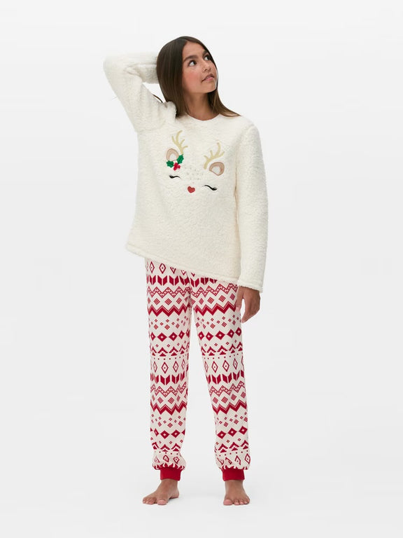 Christmas Reindeer Borg Pyjamas – Welcome baby