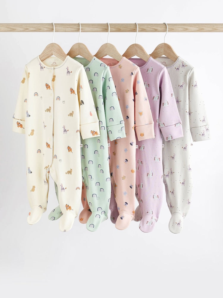 Multi character 5 pack sleepsuit – Welcome baby