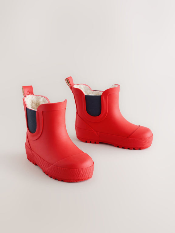 Red Warm Lined Ankle Wellies – Welcome baby