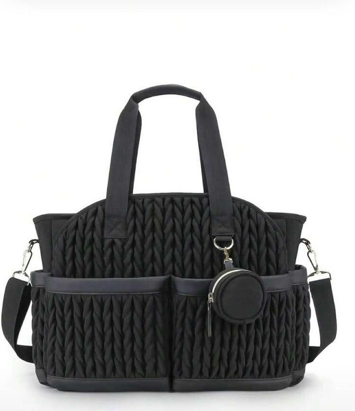 Black diaper bag – Welcome baby